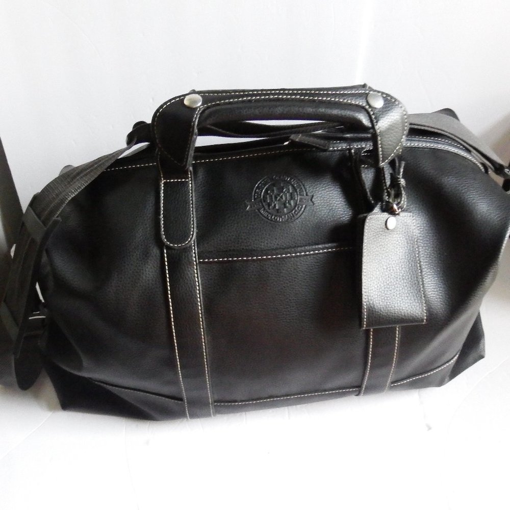 Nwot Barrington Us Open Centennial Leather Duffle Bag - Gem